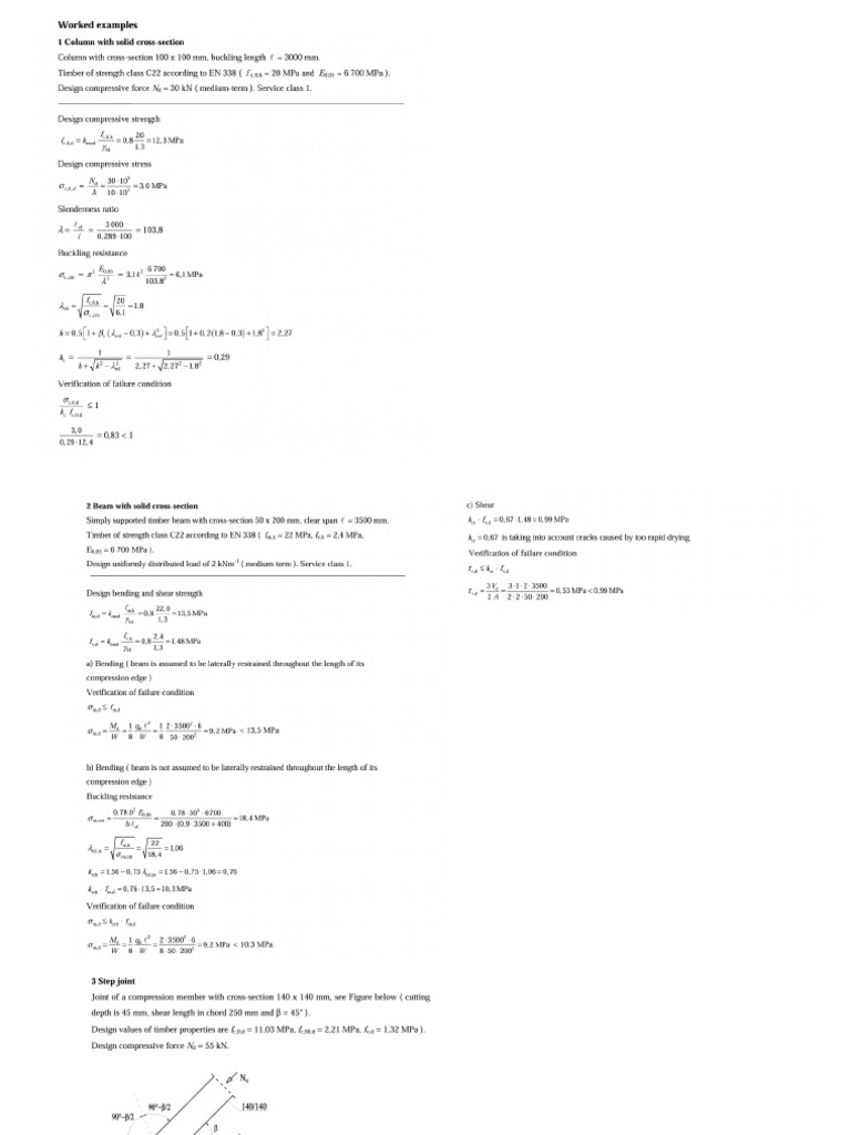 Eurocode 5 Örnekler | PDF