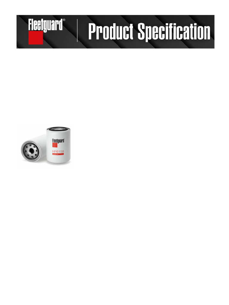 Product Specification - HF6159 | PDF