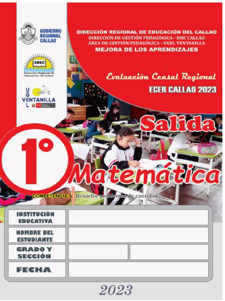 1RO MATEMÁTICA SALIDA | PDF