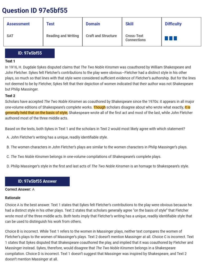 QB - Cross Text Connections (Medium and Hard) | PDF | Umami | Taste