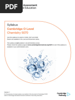 Cambridge 9701 Chemistry Syllabus 2025-2027 | PDF | Learning | Teachers