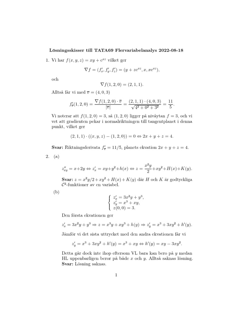 Tata69 20220818 Losning | PDF