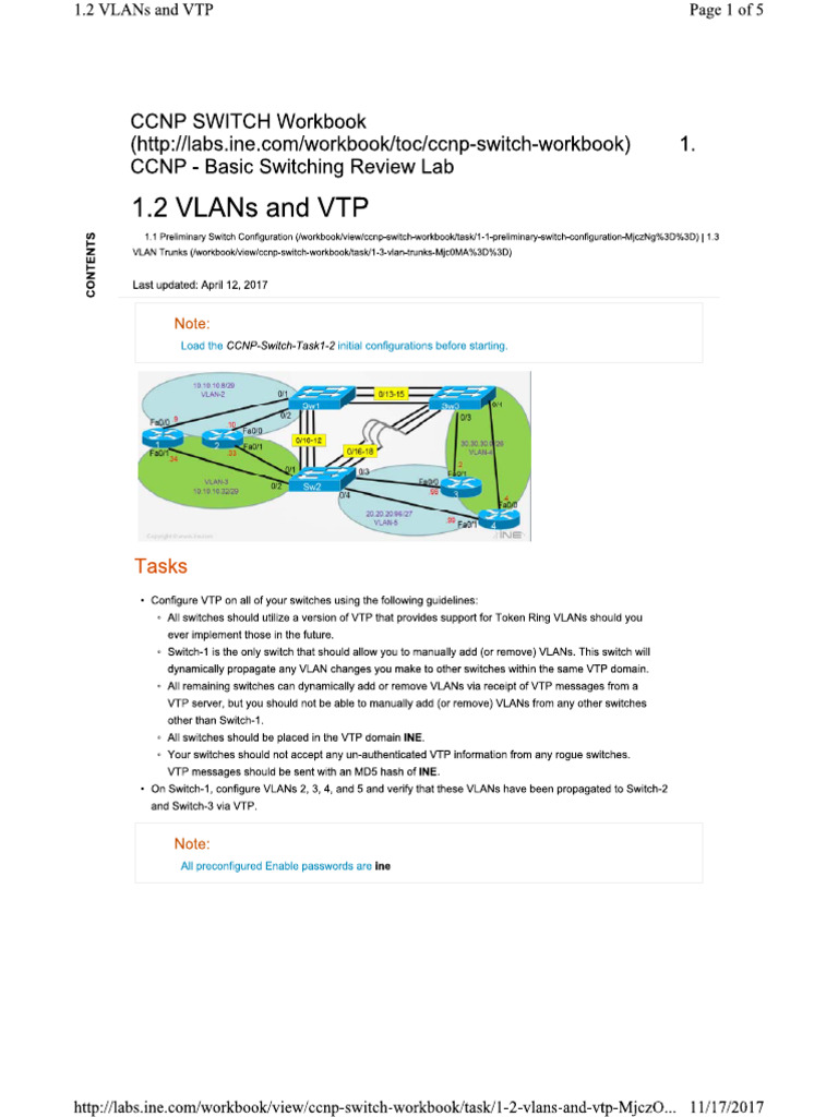 CCNP Switch Workbook1-2 | PDF