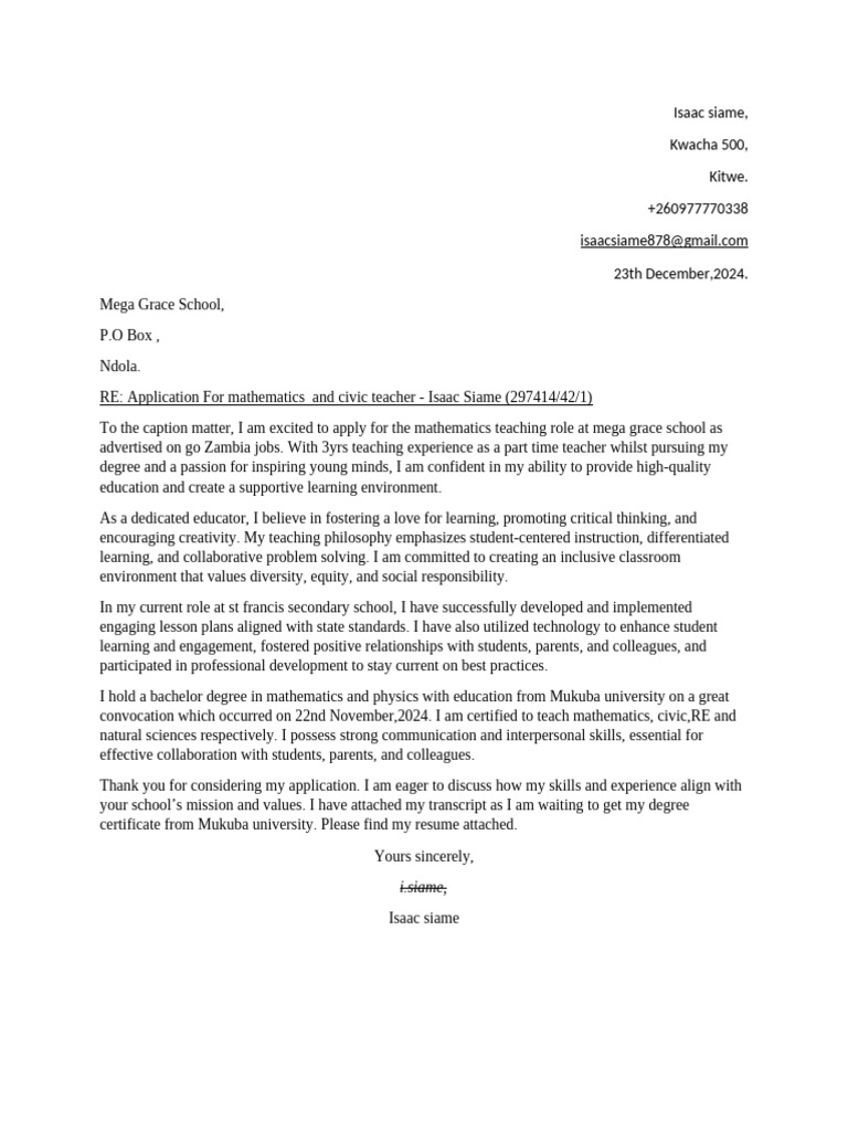 Isaac siame | PDF | Teachers | Human Communication