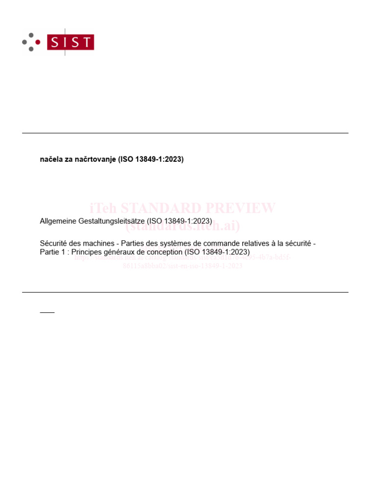 Sist en Iso 13849 1 2023 | PDF | Verification And Validation ...