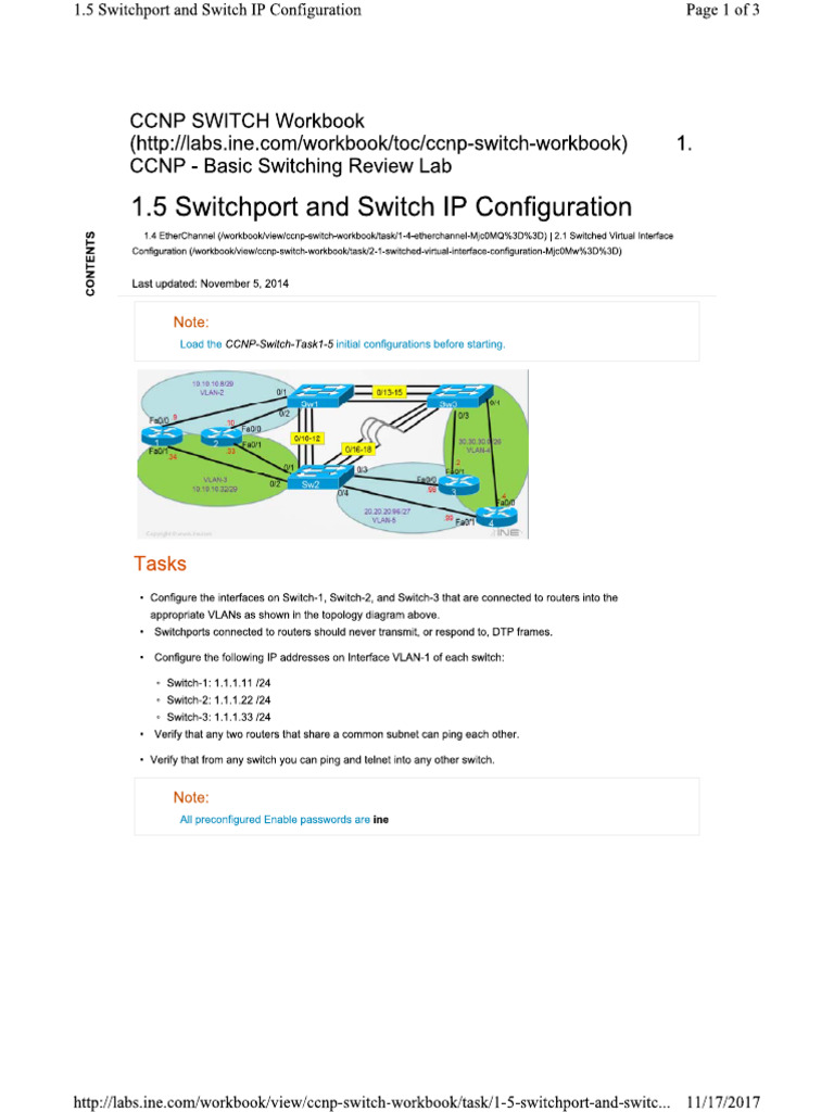CCNP Switch Workbook1-5 | PDF
