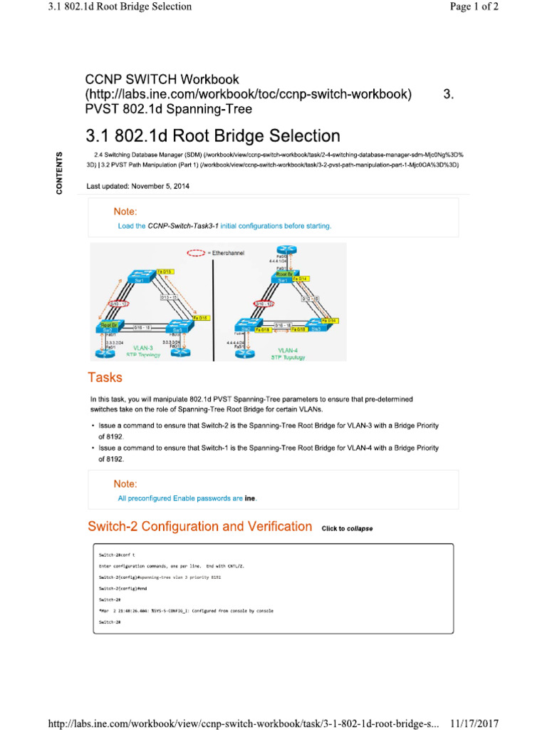 CCNP Switch Workbook3-1 | PDF
