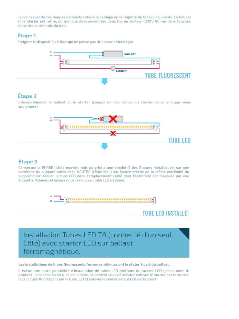 schema de cablage d'un tube LED | PDF schema de cablage d'un tube LED | PDF