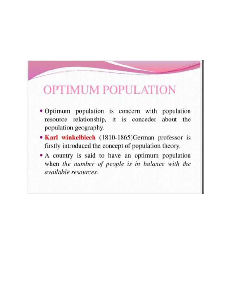 Optimum Population Theory | PDF
