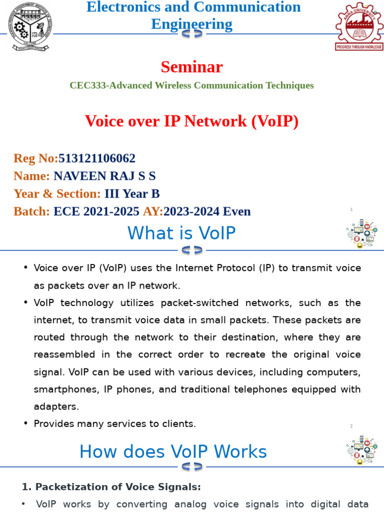 62-NAVEENRAJ-1 | PDF | Voice Over Ip | Computer Network