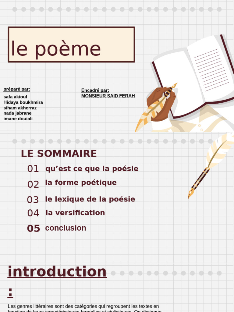 Expos Ã© | PDF | Poésie | Rime dans la poésie