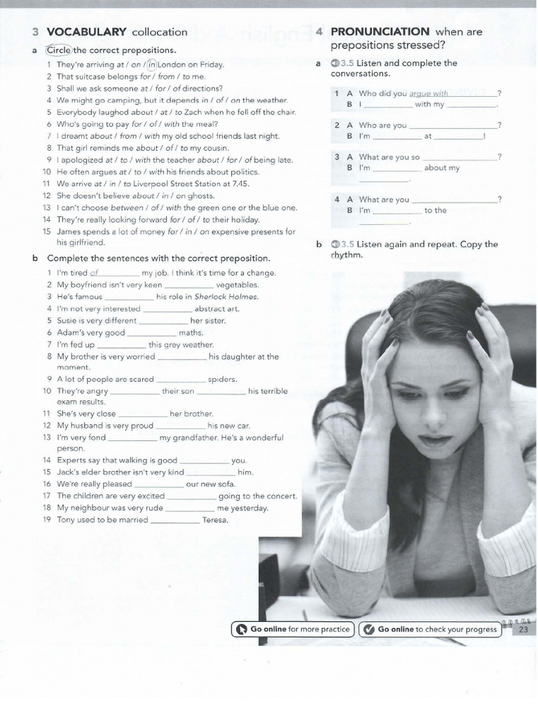 Vocabulary (Prepositions) | PDF