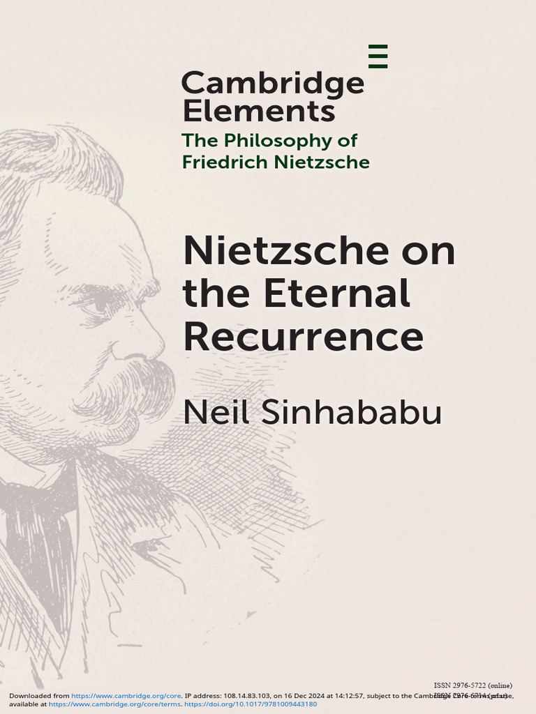 nietzsche-on-the-eternal-recurrence | PDF | Thus Spoke Zarathustra ...