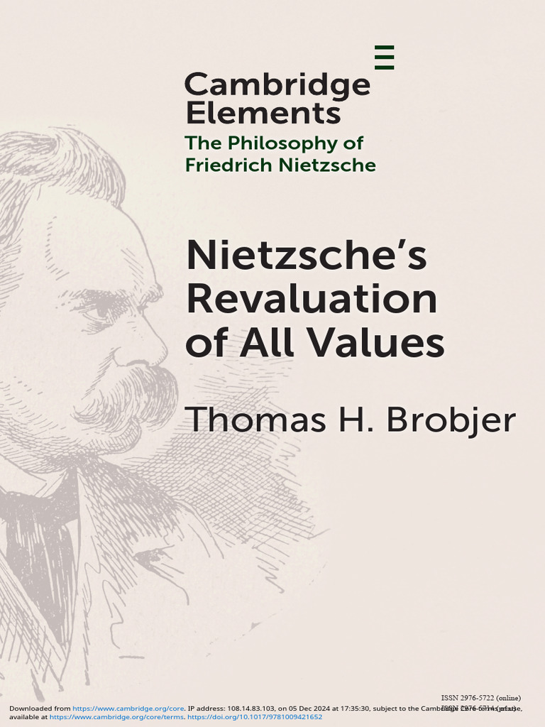 Nietzsches Revaluation of All Values | PDF | Friedrich Nietzsche | Nihilism