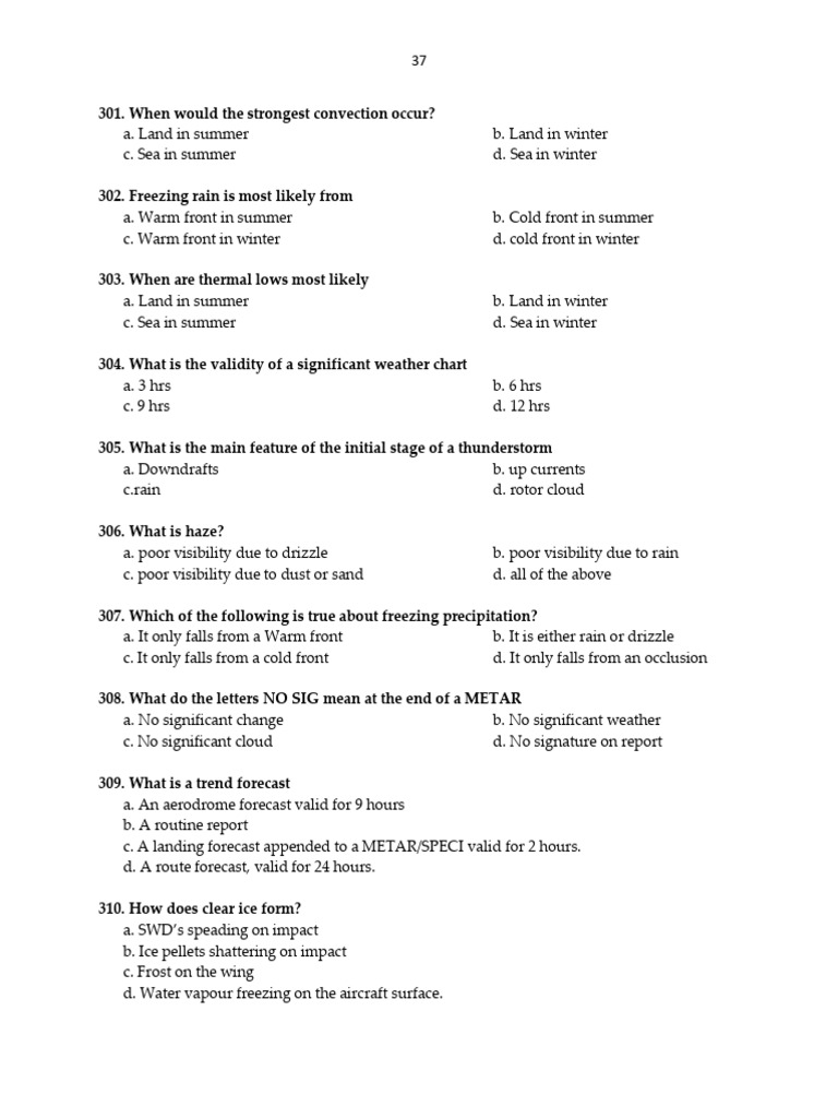 Thunderstorm Test and MET Concepts | PDF | Rain | Wound
