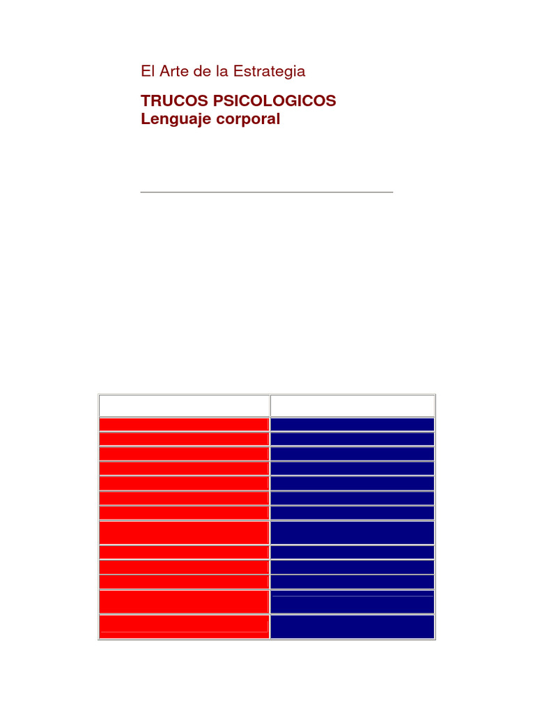 El Arte de La Estrategia TRUCOS PSICOLOG | PDF