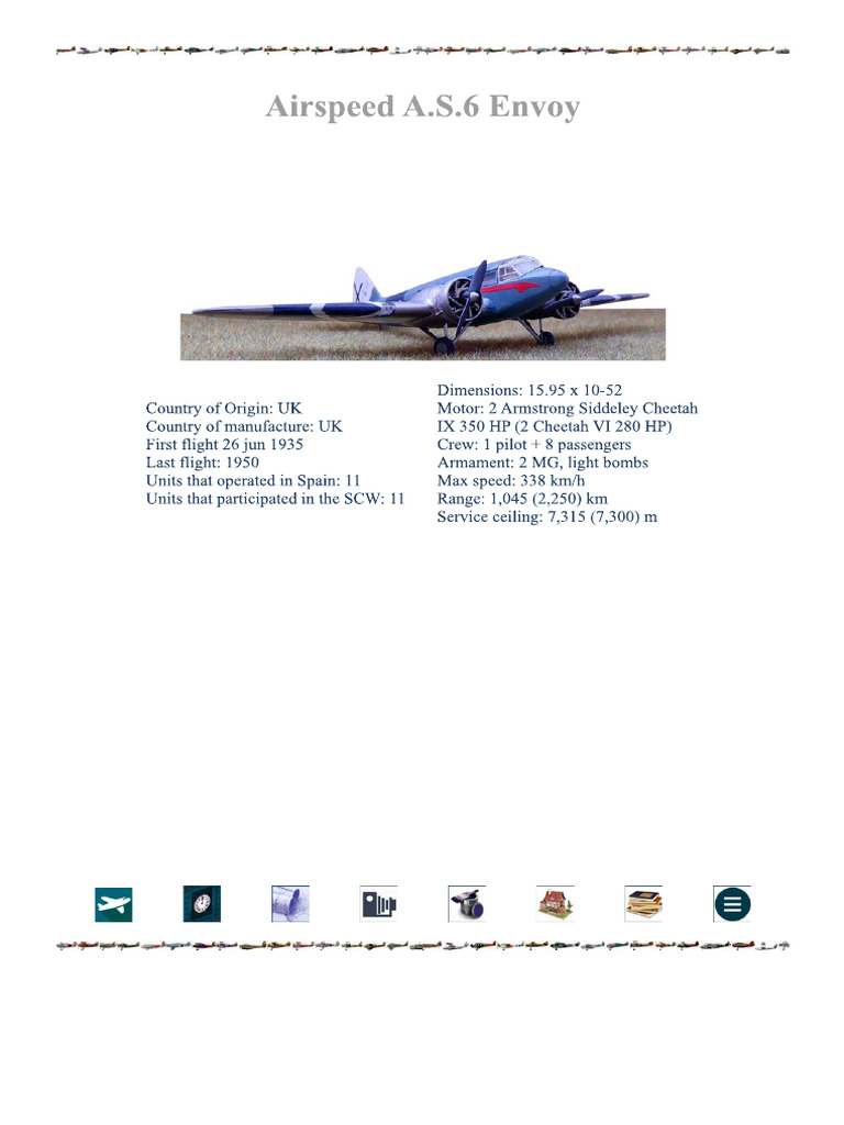 Aviones-maquetas GCE 110 Airspeed Envoy | PDF