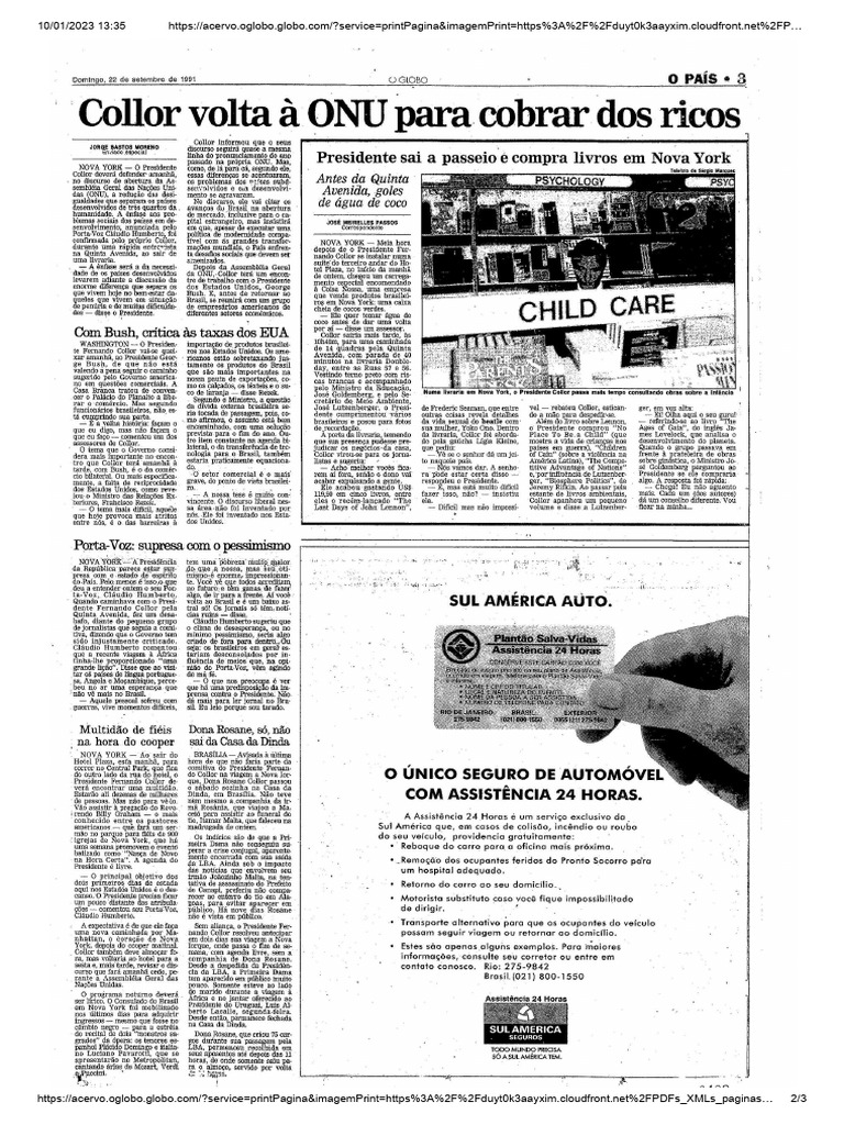 O Globo 22 set 1991 | PDF O Globo 22 set 1991 | PDF