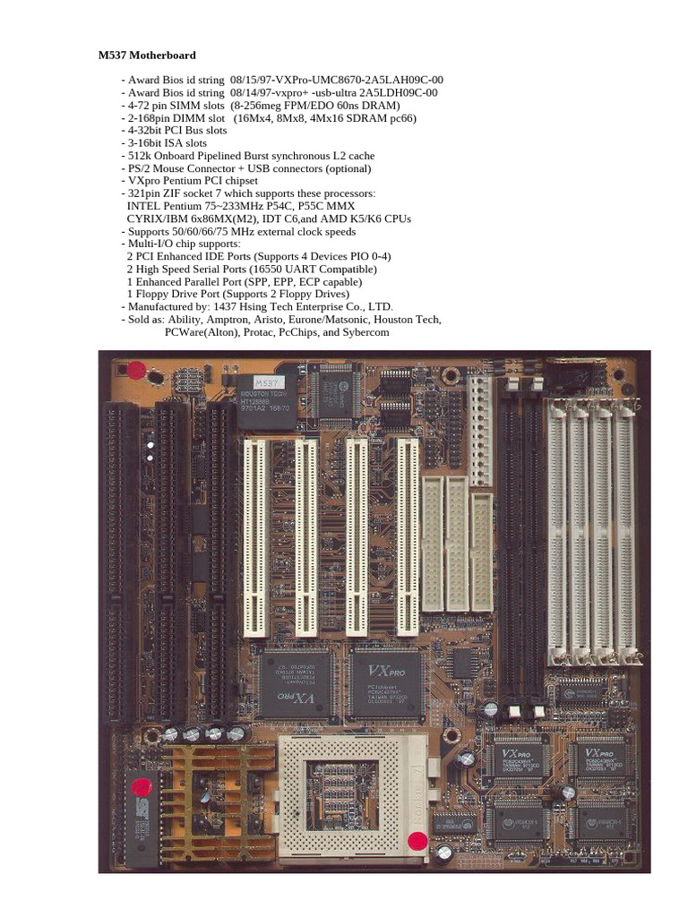 M537 Motherboard | PDF