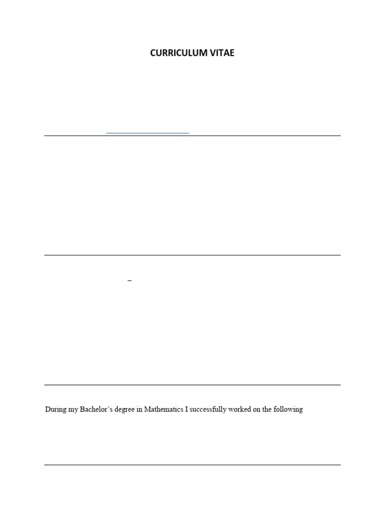 Curriculum Vitae by Isaac | PDF