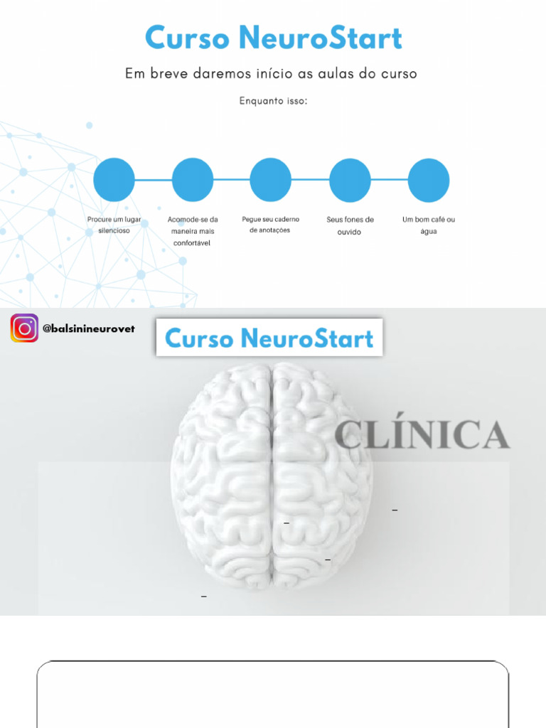 Curso Neurostart - 22 e 23 de Julho | PDF | Sistema nervoso central | Sistema nervoso