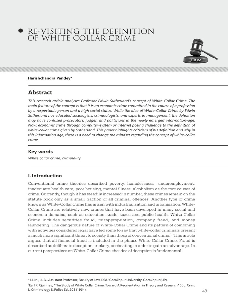 SUTHERLAND | PDF | Crimes | Crime & Violence