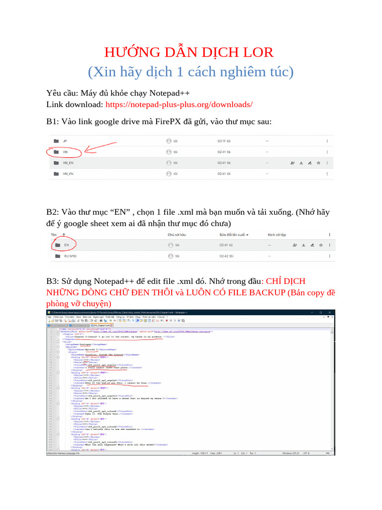 HƯỚNG DẪN DỊCH LOR | PDF