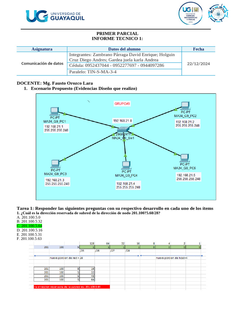 MA34_G9_T3 | PDF | Dirección IP | Redes de computadoras