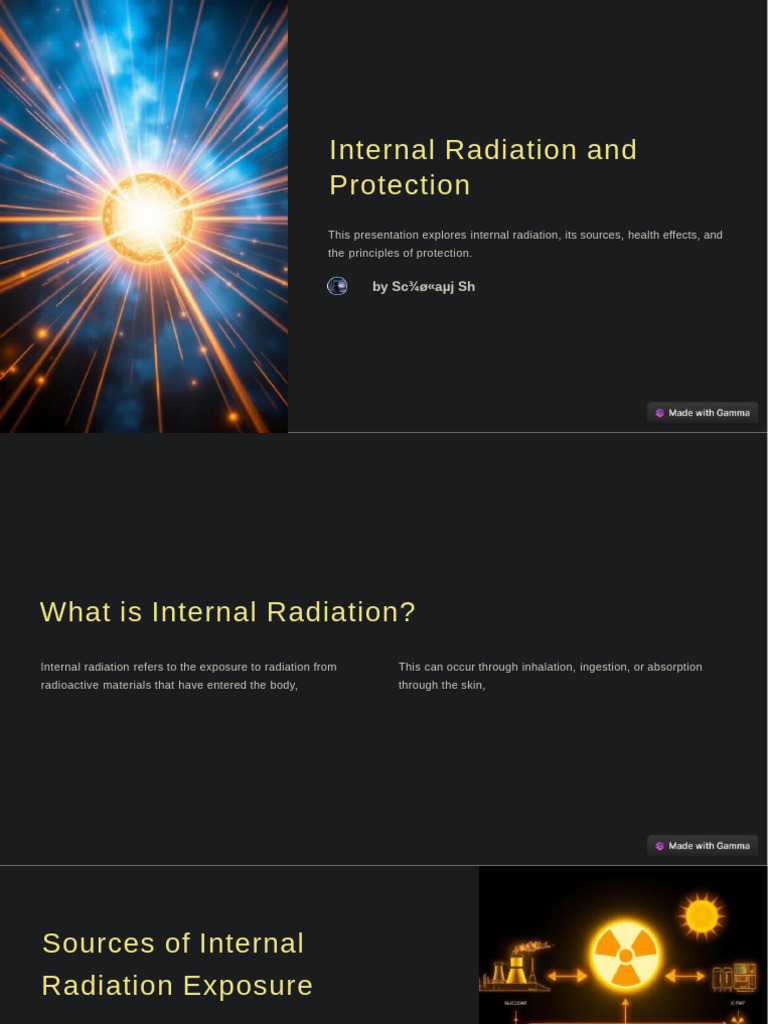 Internal Radiation: Sources & Protection | PDF | Radioactive ...