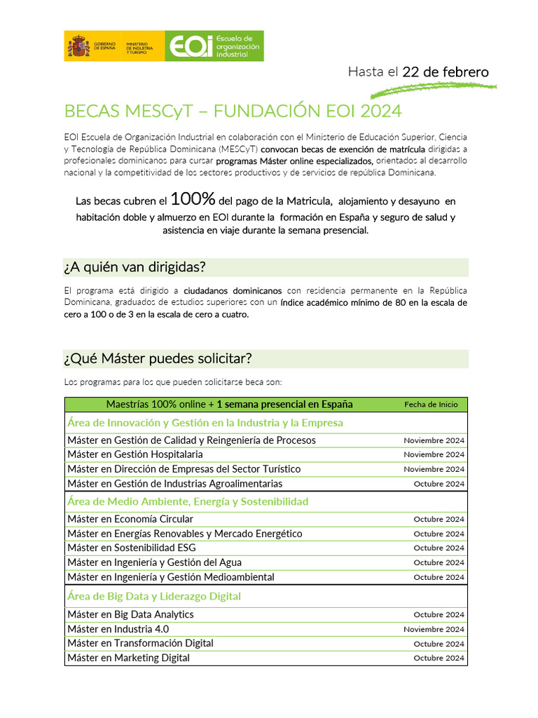 Convocatoria_BECAS_MESCYT_EOI_2024 (1) | PDF