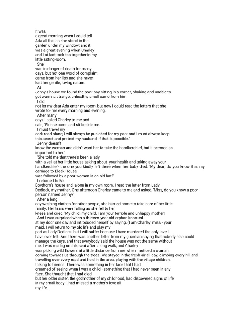 Summary (Bleak House) | PDF