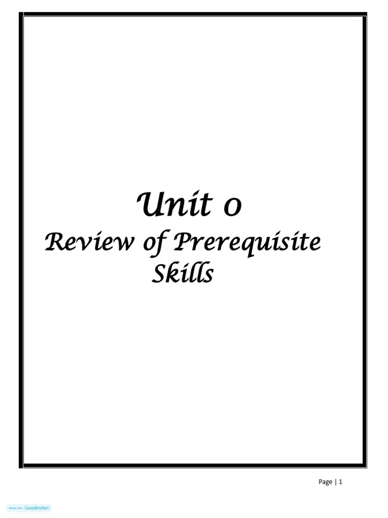 MHF4U unit 0-1 | PDF | Function (Mathematics) | Elementary Mathematics