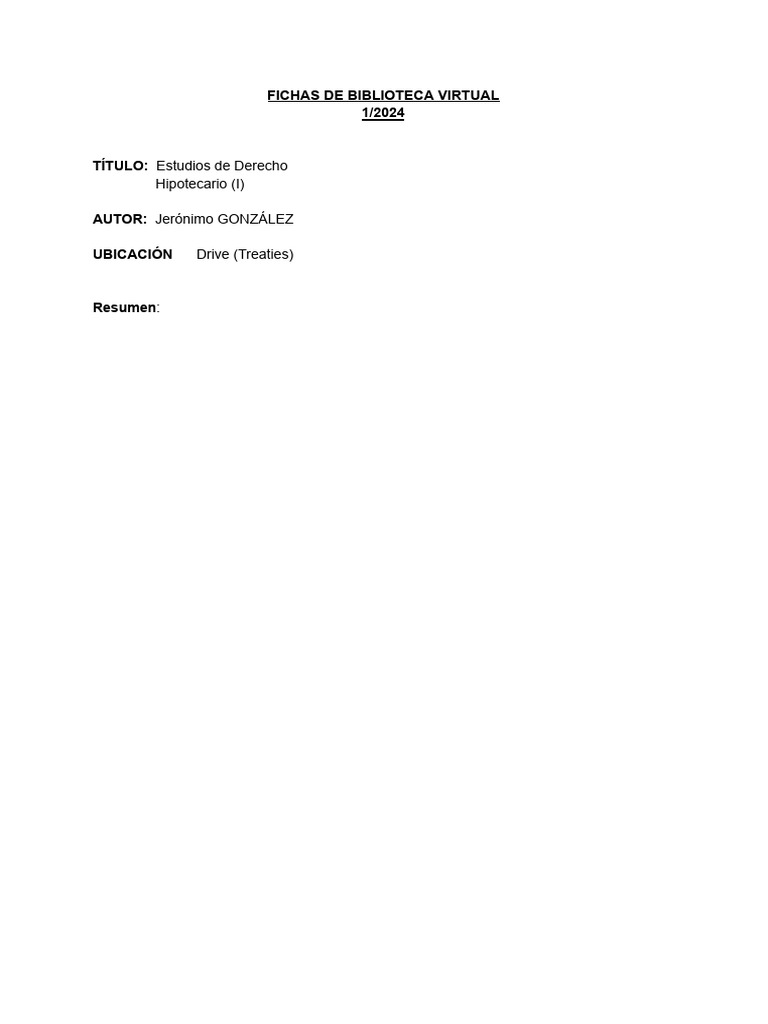 Fichas de Biblioteca Virtual | PDF