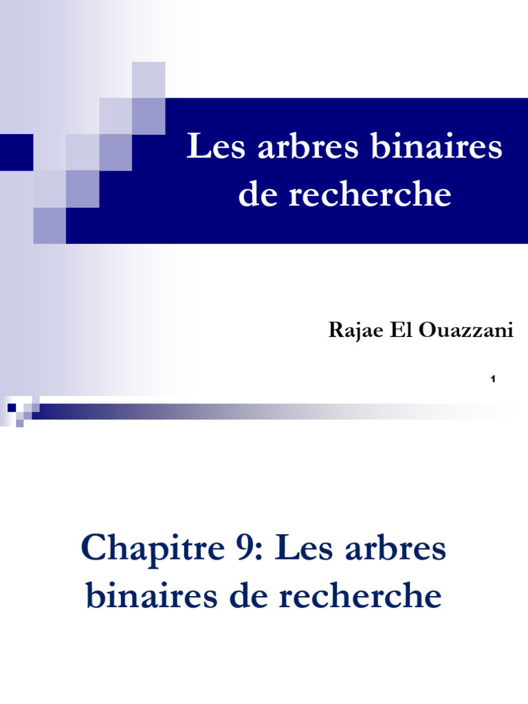 Chap 9 Les Arbres | PDF | Algorithmes et structures de données