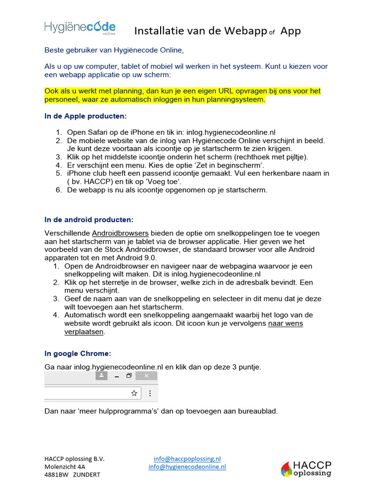 Installatie WebApp | PDF