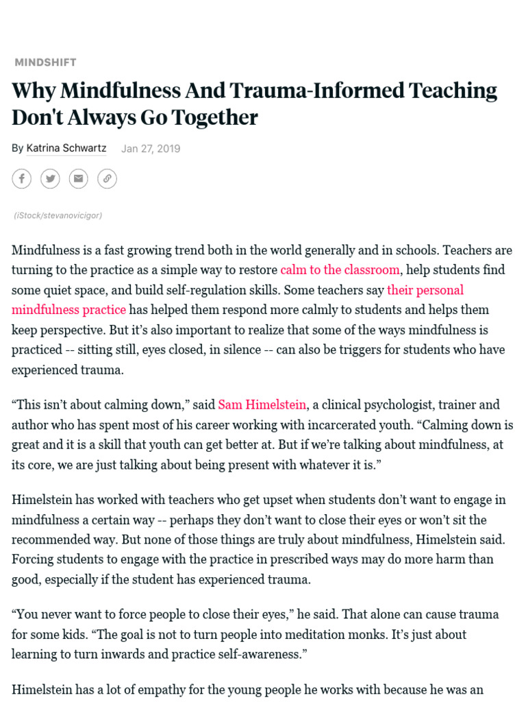 Why Mindfulness and Trauma-Informed Teaching Don't Always Go Together ...