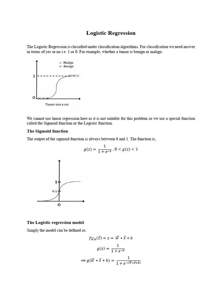 Notes on logistic regression | PDF | Statistical Classification ... Notes on logistic regression | PDF | Statistical Classification ...