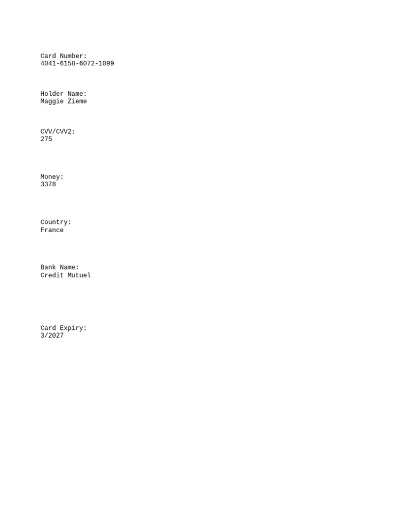 Credit Card Generator | PDF
