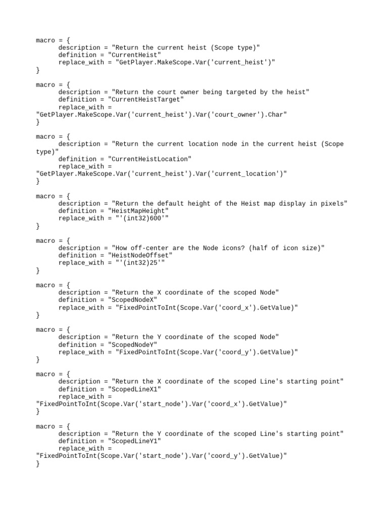 POD Heist Macros | PDF