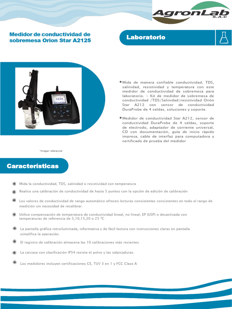 Orion Star A212 | PDF | Salinidad | Sensor