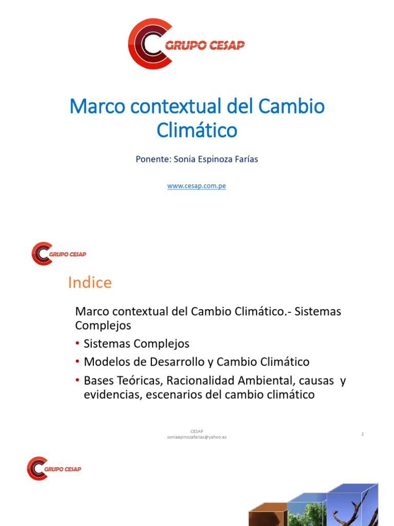 Marco Contextual Delcambio Climatico | PDF | Desarrollo sostenible ...