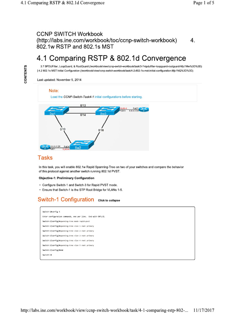 CCNP Switch Workbook4-1 | PDF