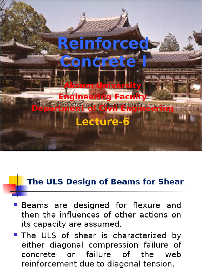 ULS Design of Beams for Shear | PDF | Beam (Structure) | Bending