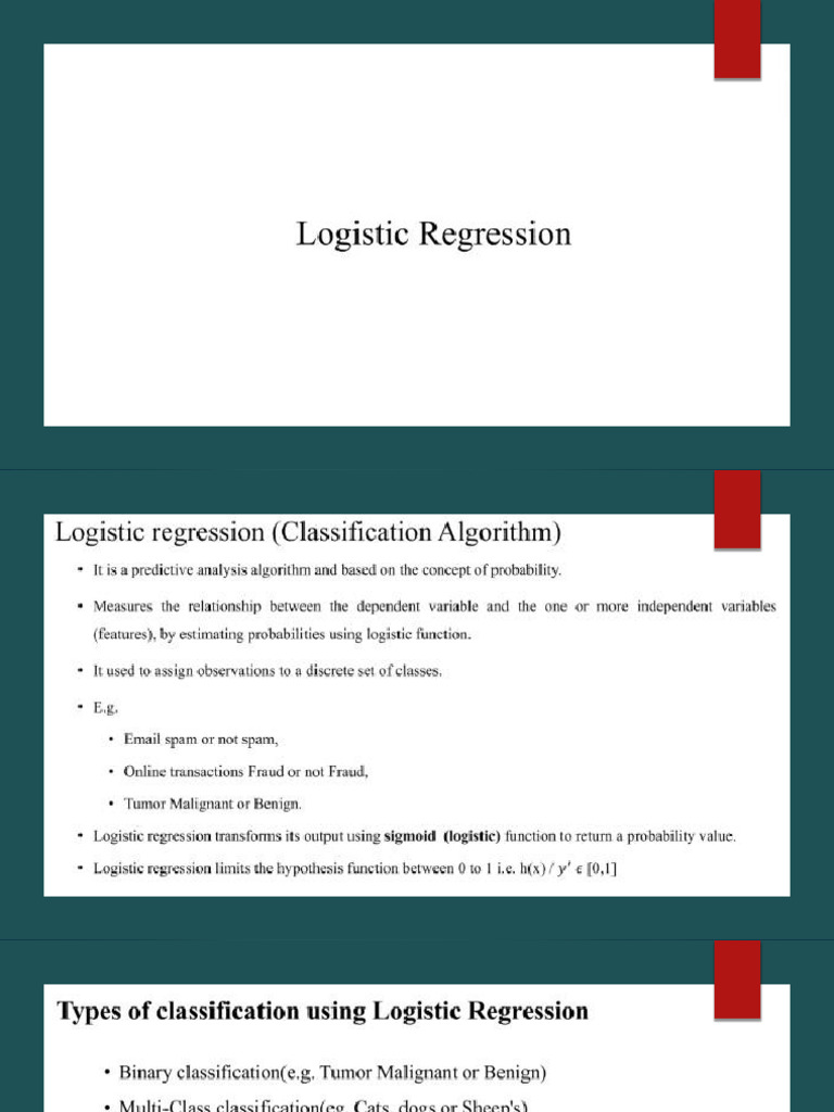Lecture 5.1 - Logistic_Regression | PDF