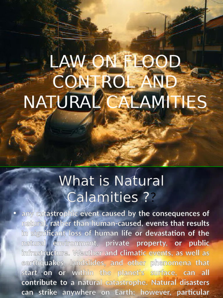 Flood Control Law and Natural Disasters | PDF