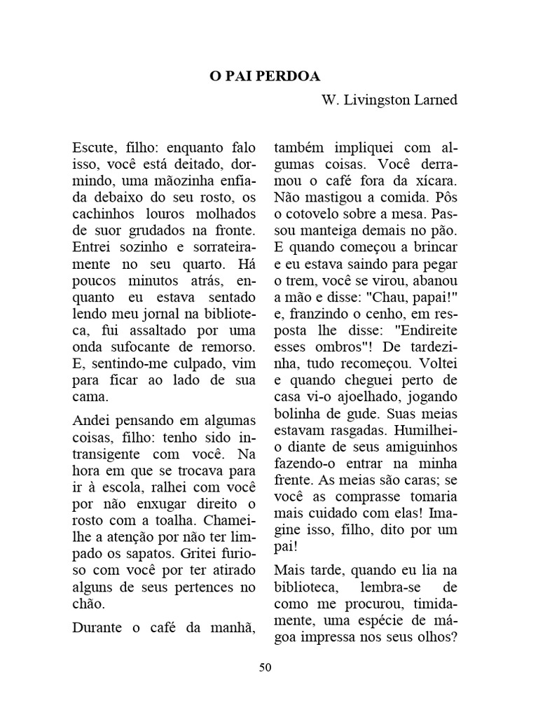 O Pai Perdoa (Father Forgets) | PDF