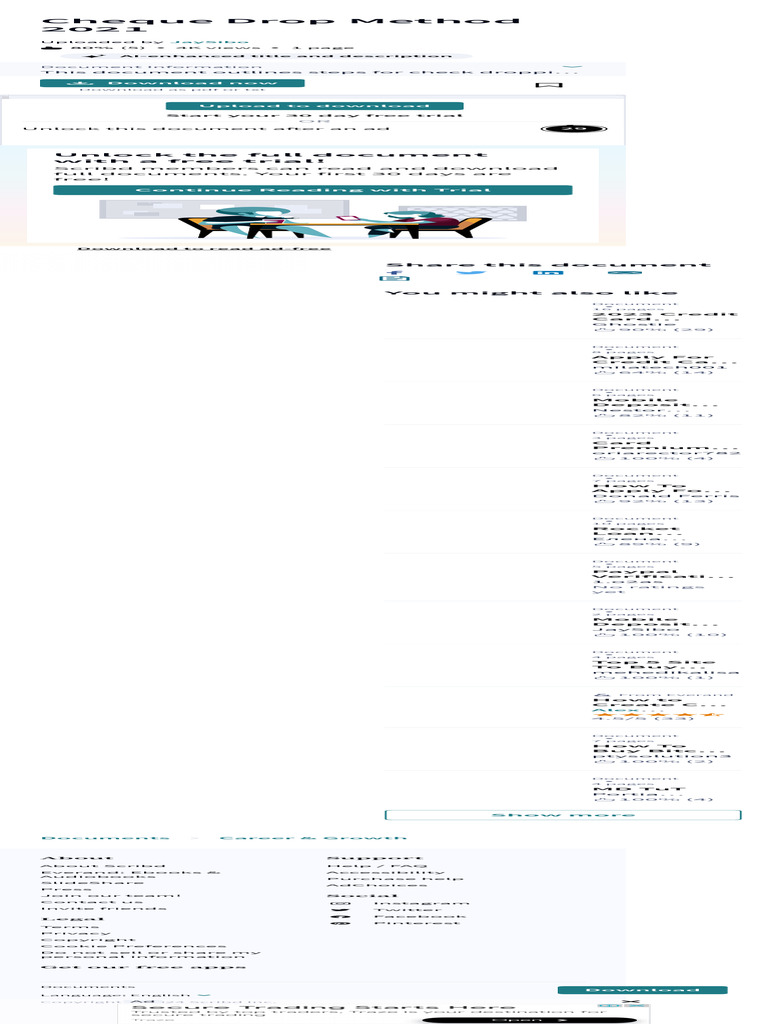Cheque Drop Method 2021 PDF Career & Growth Business | PDF | Scribd ...