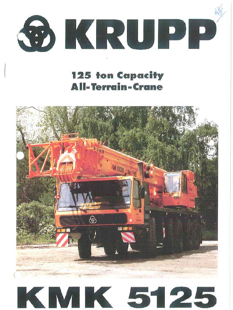 8yltb3faiozudfwhkrupp KMK 5125 125-Ton All Terrain Crane Network | PDF