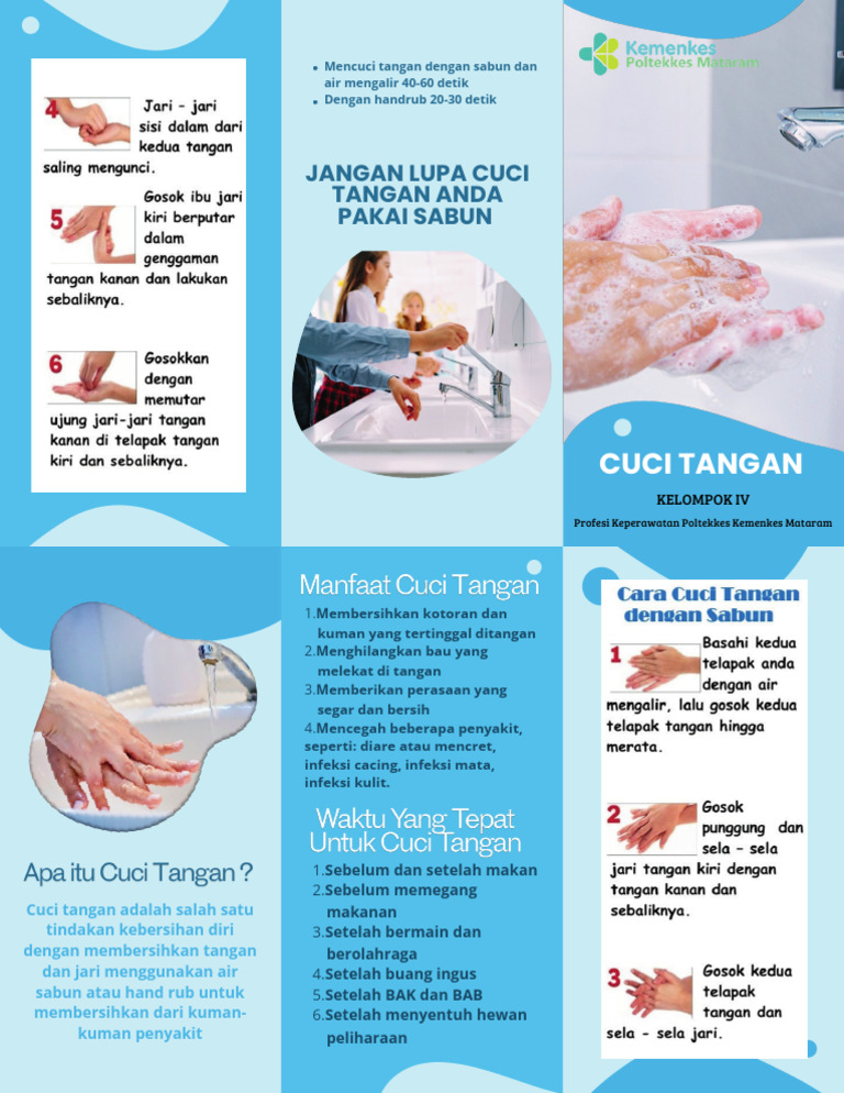 Leaflet Kelompok VI Cuci Tangan | PDF