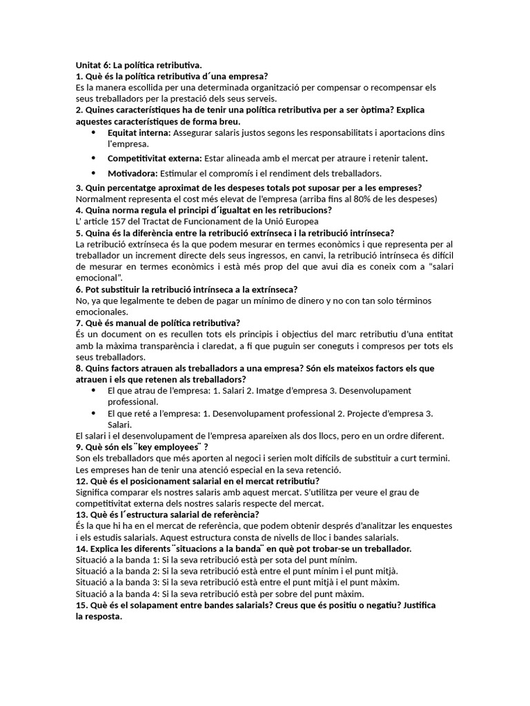 Unitat 6 Examin | PDF